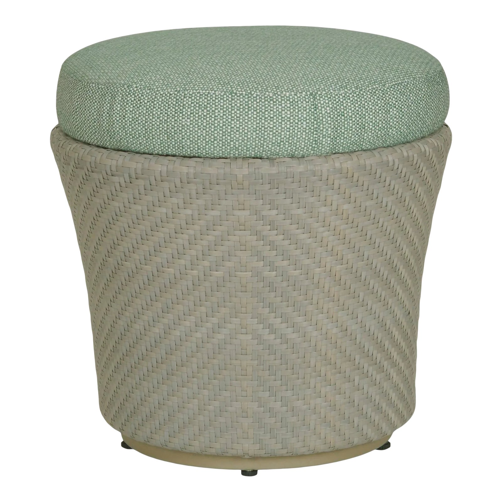 Ventana Outdoor Cooler Ottoman in Light Gray | Chairish
