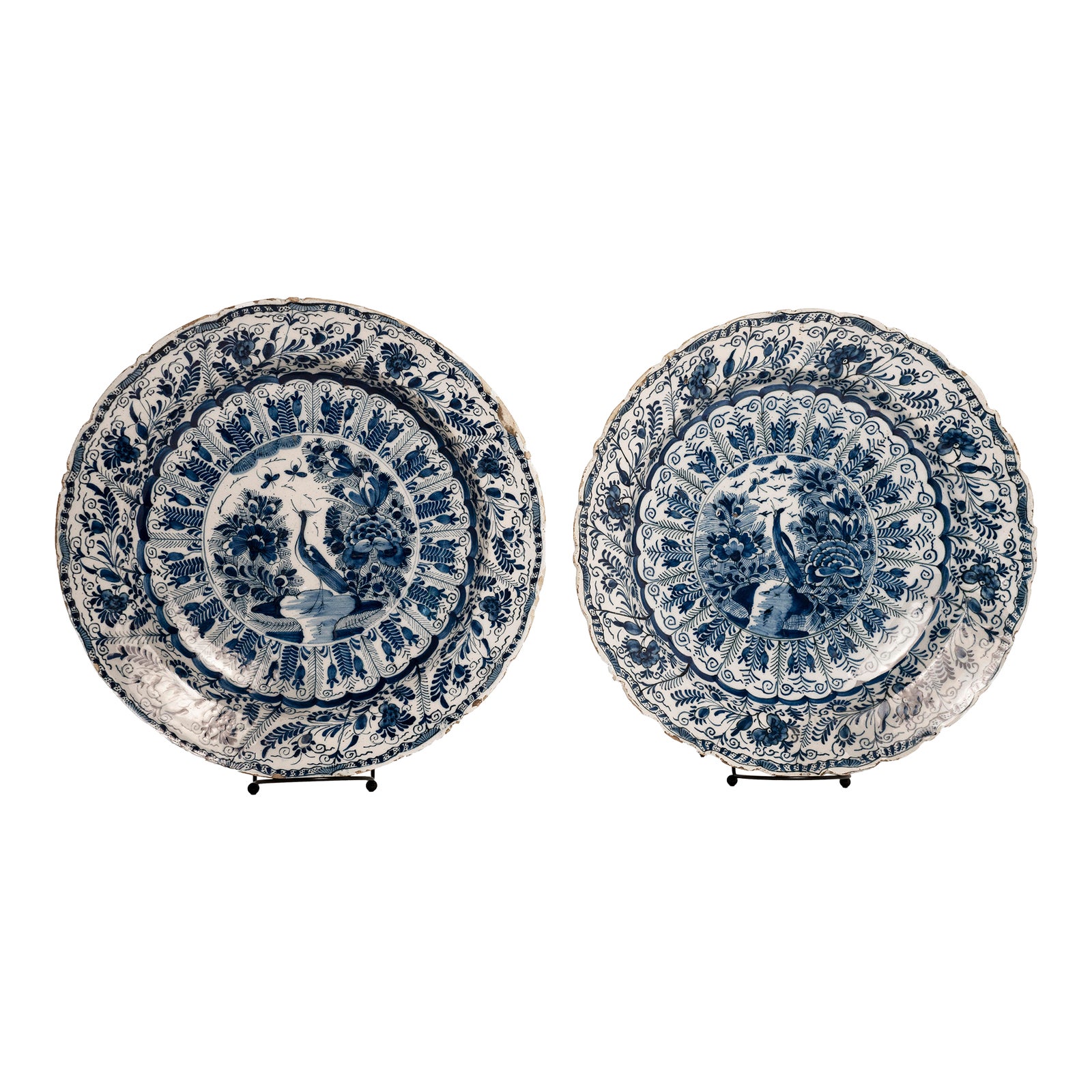 Pair of Dutch Delft Chargers, Circa 18th Century | Chairish