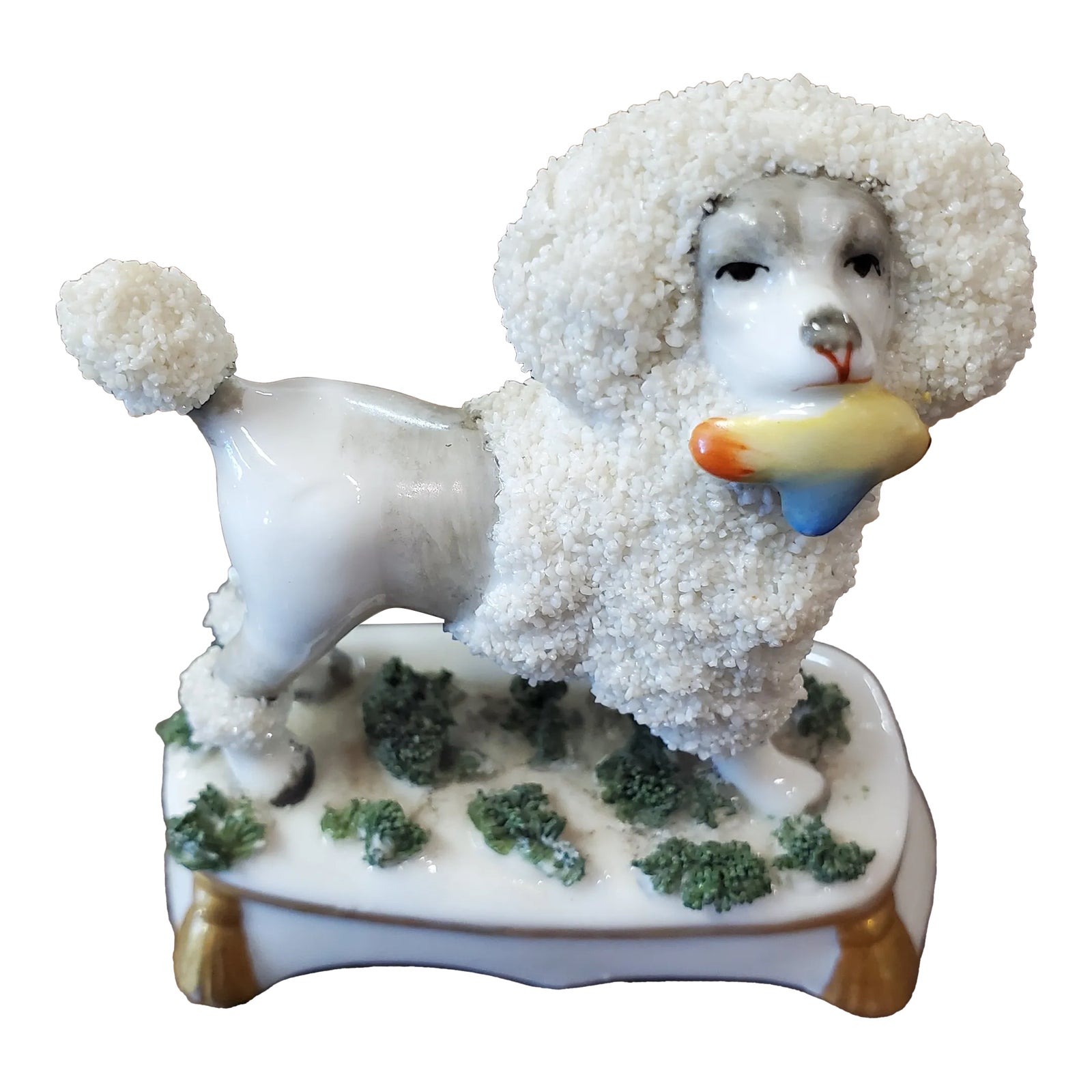 Mid 19th Century Chelsea Porcelain Hunting Dog With Bird | Chairish