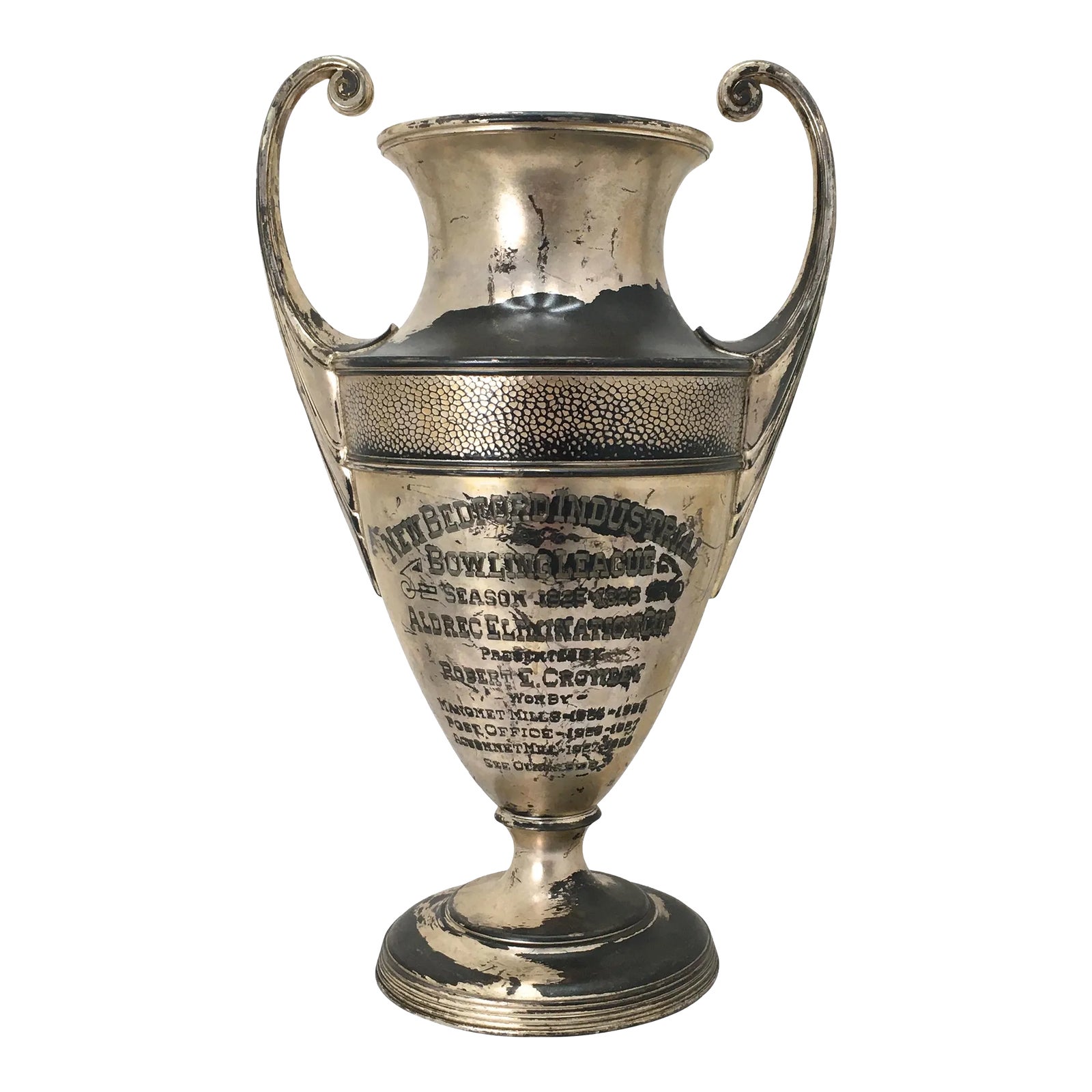 Monumental 20 Inch Tall Silverplate New Bedford Mass. Industrial ...