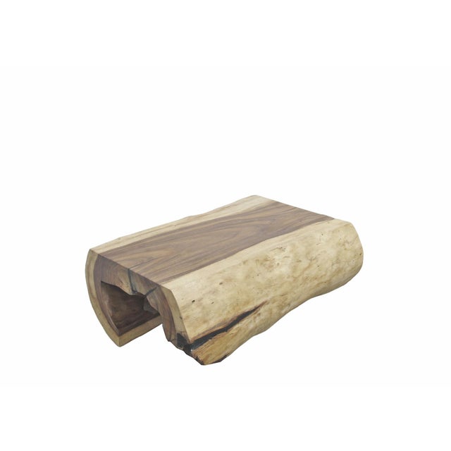 Smooth Curved Living Edge Coffee Table | Chairish