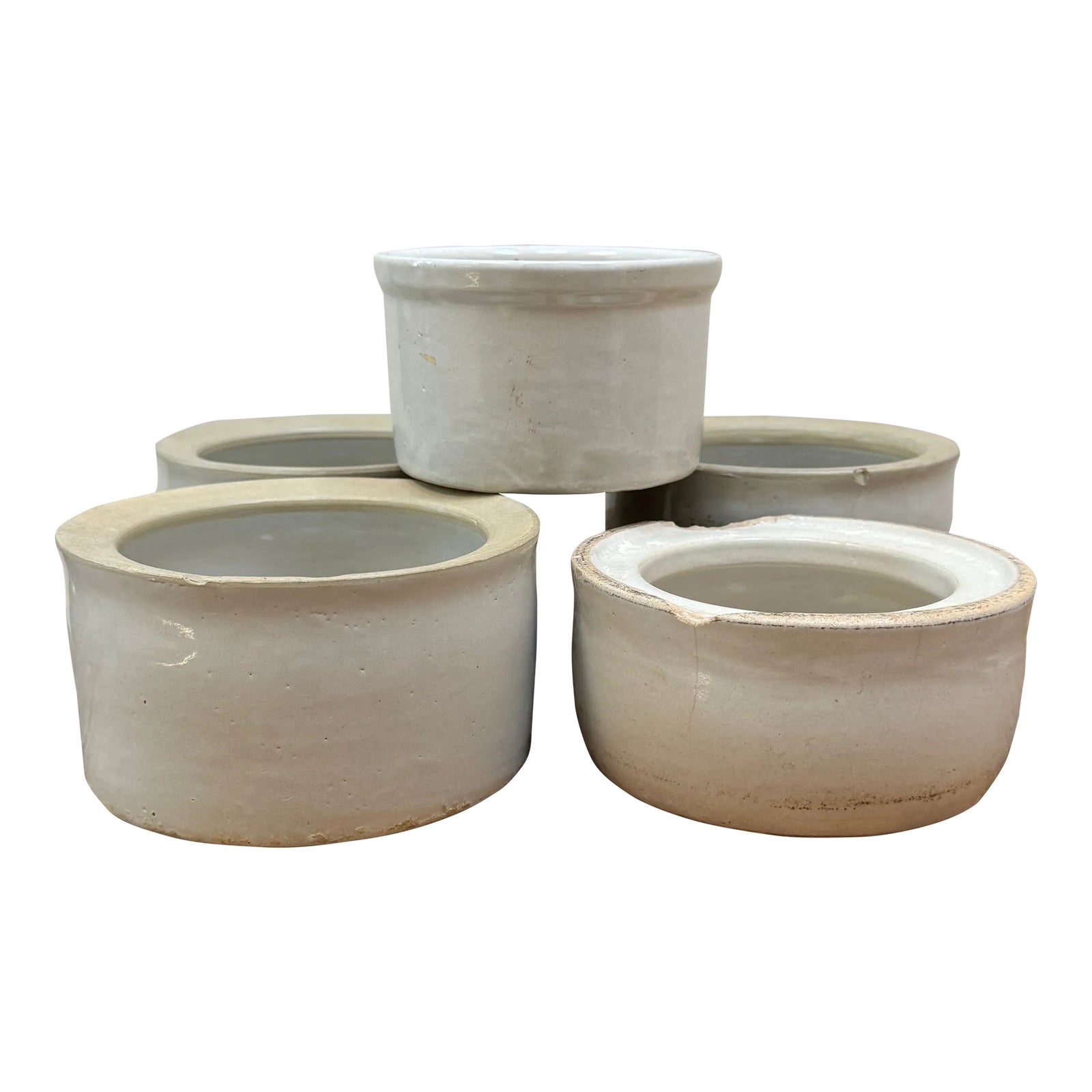 Vintage Ceramic Crocks, Set of 5 | Chairish