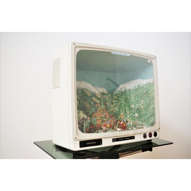 Grundig Television with Luminous Artisan Nativity Scene, 1950s | Chairish