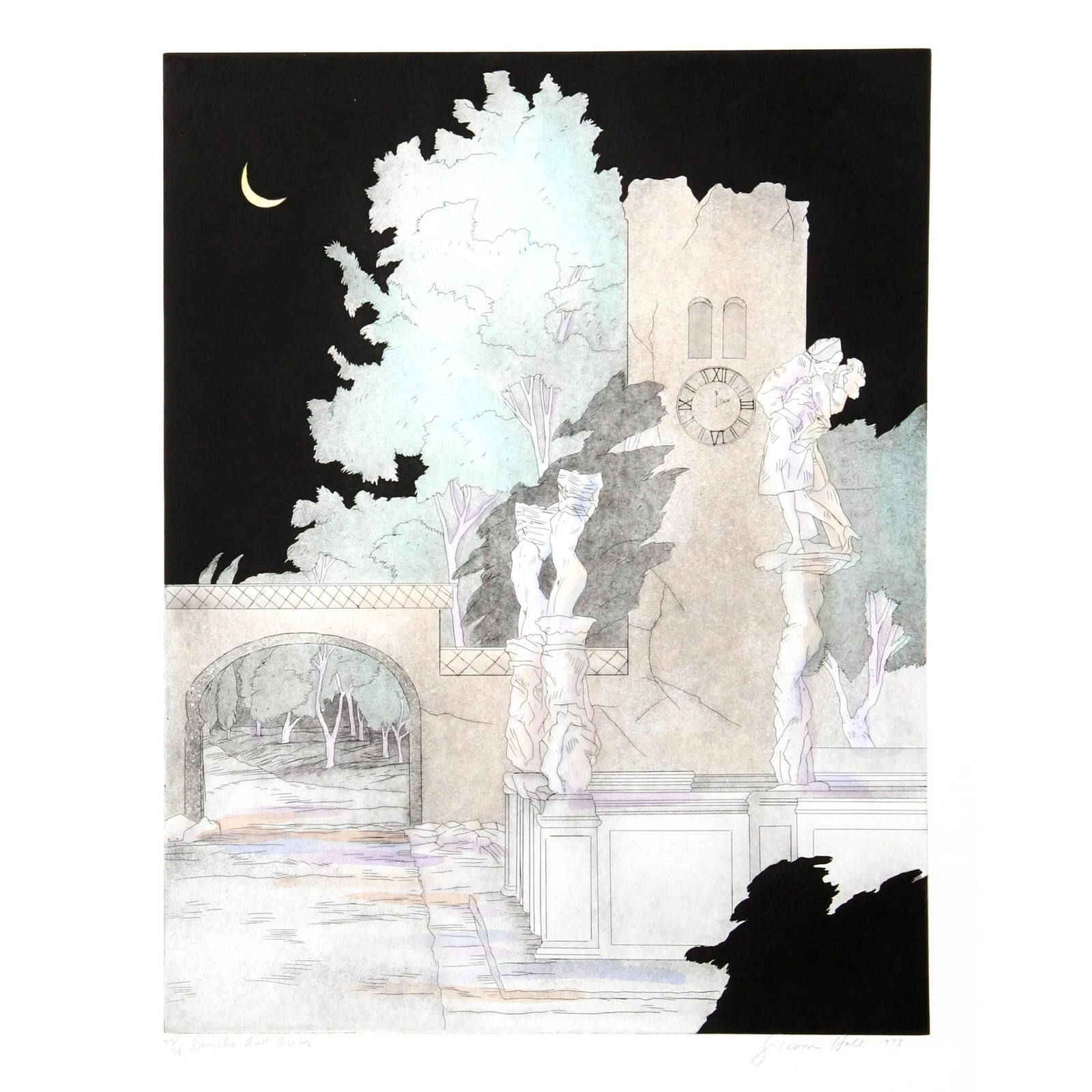 Susan Hall, Psyche & Armour, Etching With Aquatint | Chairish