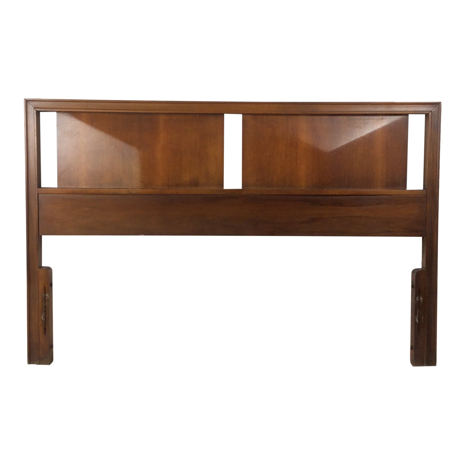 Mid Century Modern Headboard and Footboard With Beveled Detailing by ...