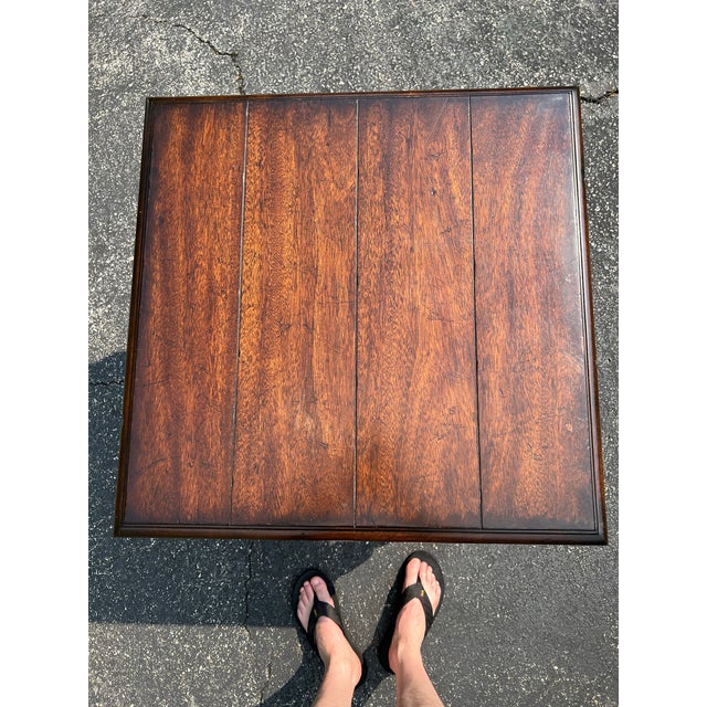 2000's Ralph Lauren Walnut Buckle Side Tables - a Pair by Henredon ...