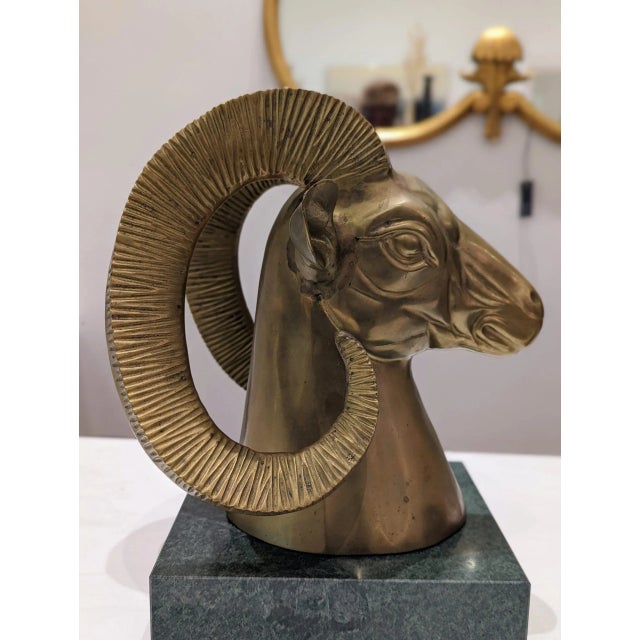 Hollywood Regency Bust Bighorn Ram Bust | Chairish