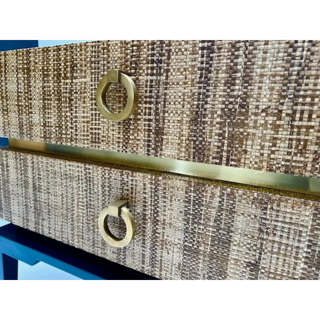 Raffia Nightstand | Chairish