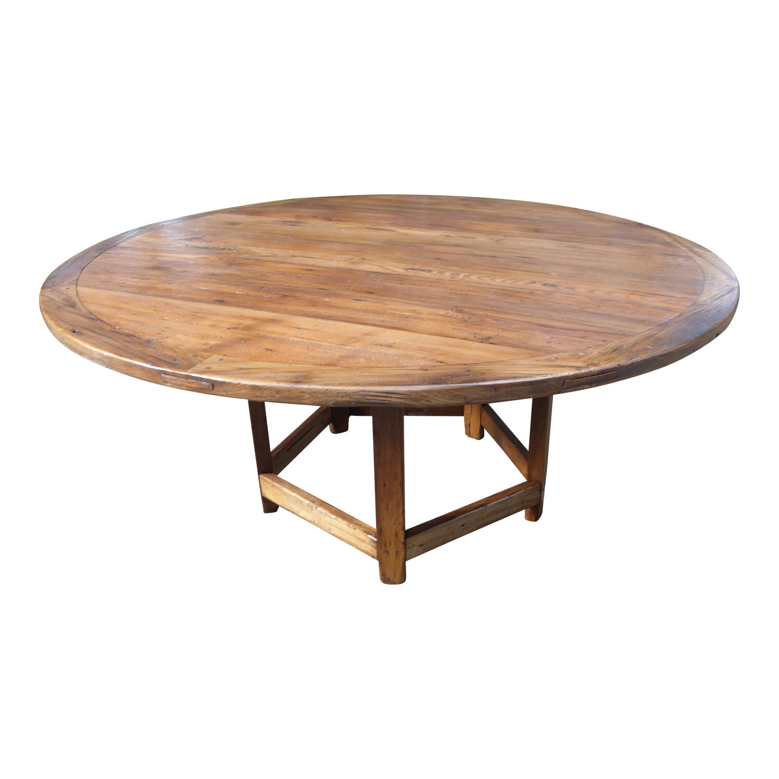 Early Americana = Real McCoy Chestnut Farm Table | Chairish
