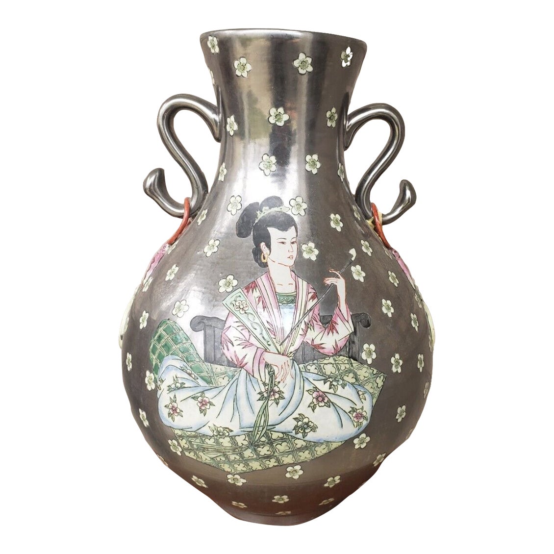 Vintage Signed Qianlong Mark Vase | Chairish