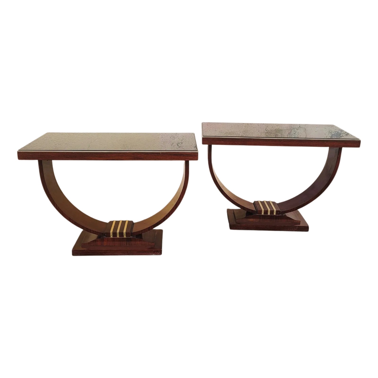 Art Deco Display Consoles, Set of 2 | Chairish