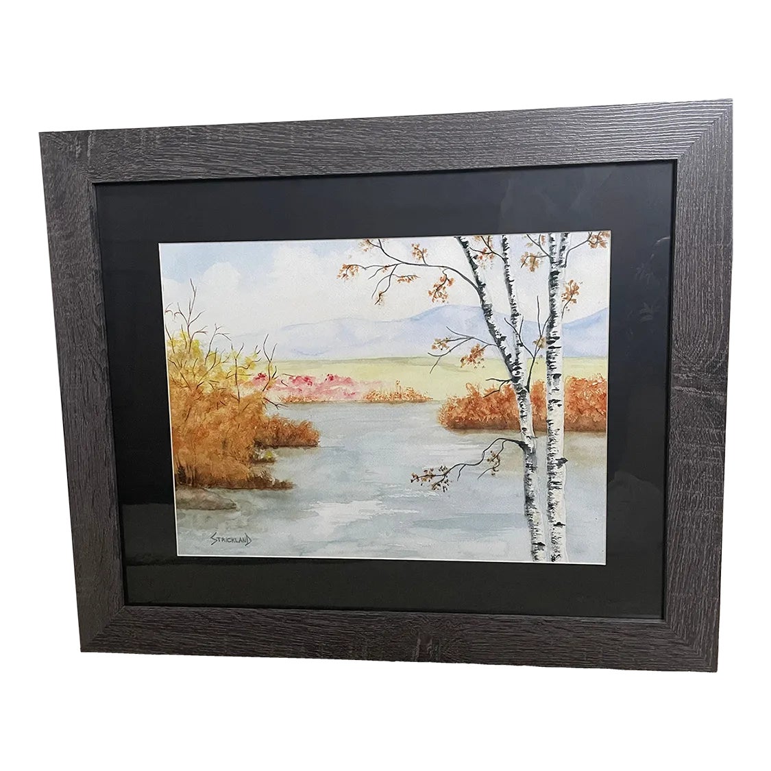 "Autumn at the Lake" Original Watercolor Traditional Painting Print by ...