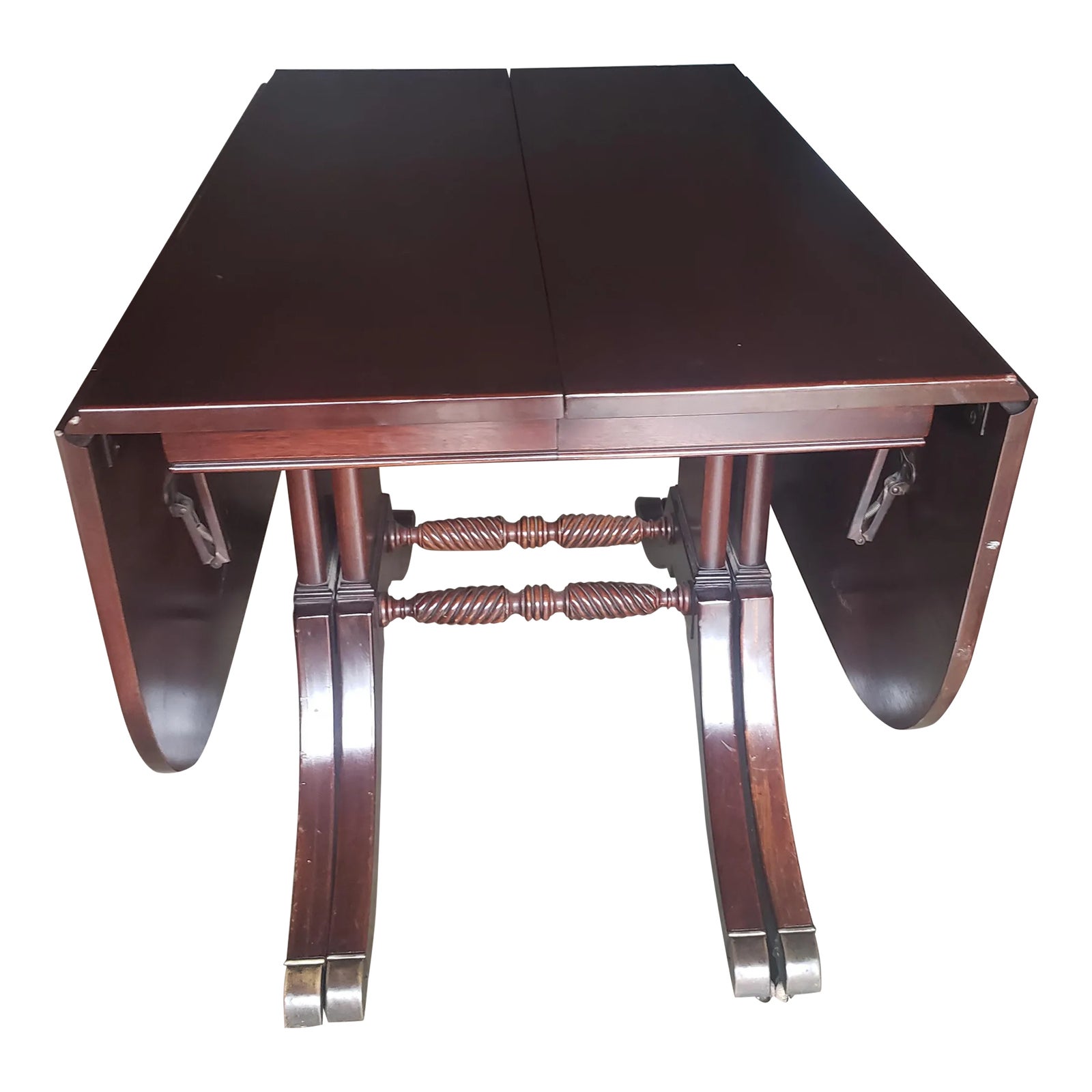 1950s Georgetown Galleries George III Style Mahogany Drop Leaf Dining ...