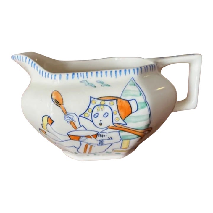 1920s Crown Devon Staffordshire Little Miss Muffet Pitcher | Chairish