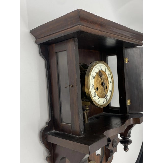 Antique German Wall Clock, 1890 | Chairish