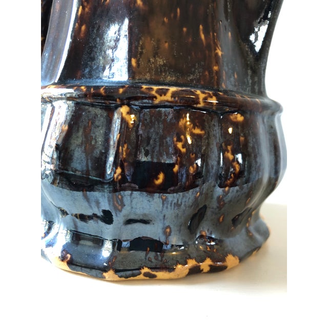 Antique Rockingham Glazed Earthenware Pitcher Yellow-Ware | Chairish