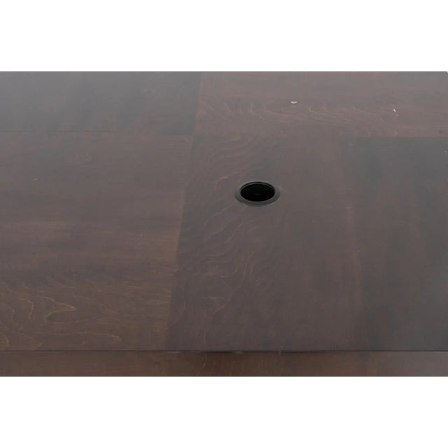 Executive Charcoal Maple Wood Office Desk | Chairish