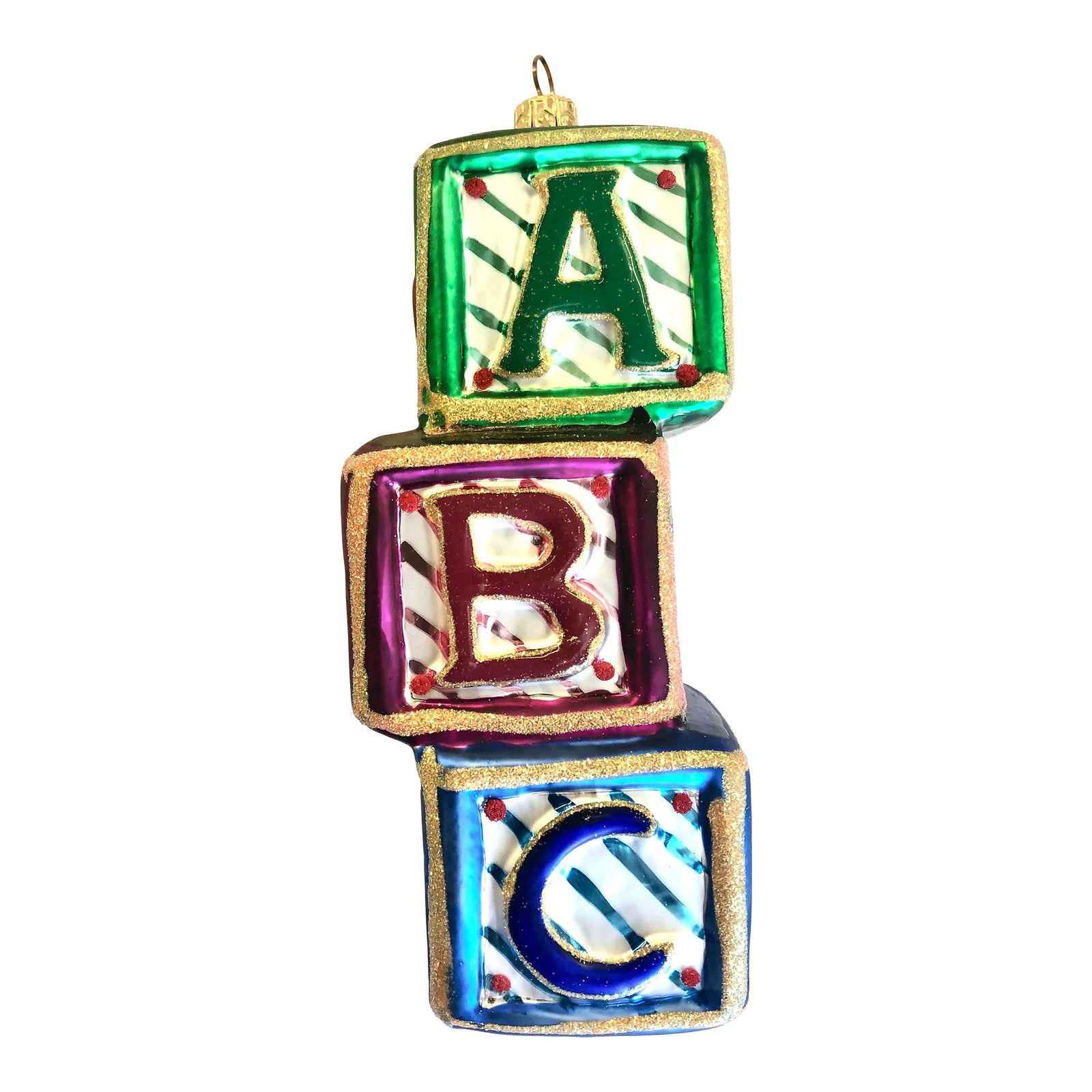 Vintage Christopher Radko "A,B,C's" Christmas Ornament | Chairish