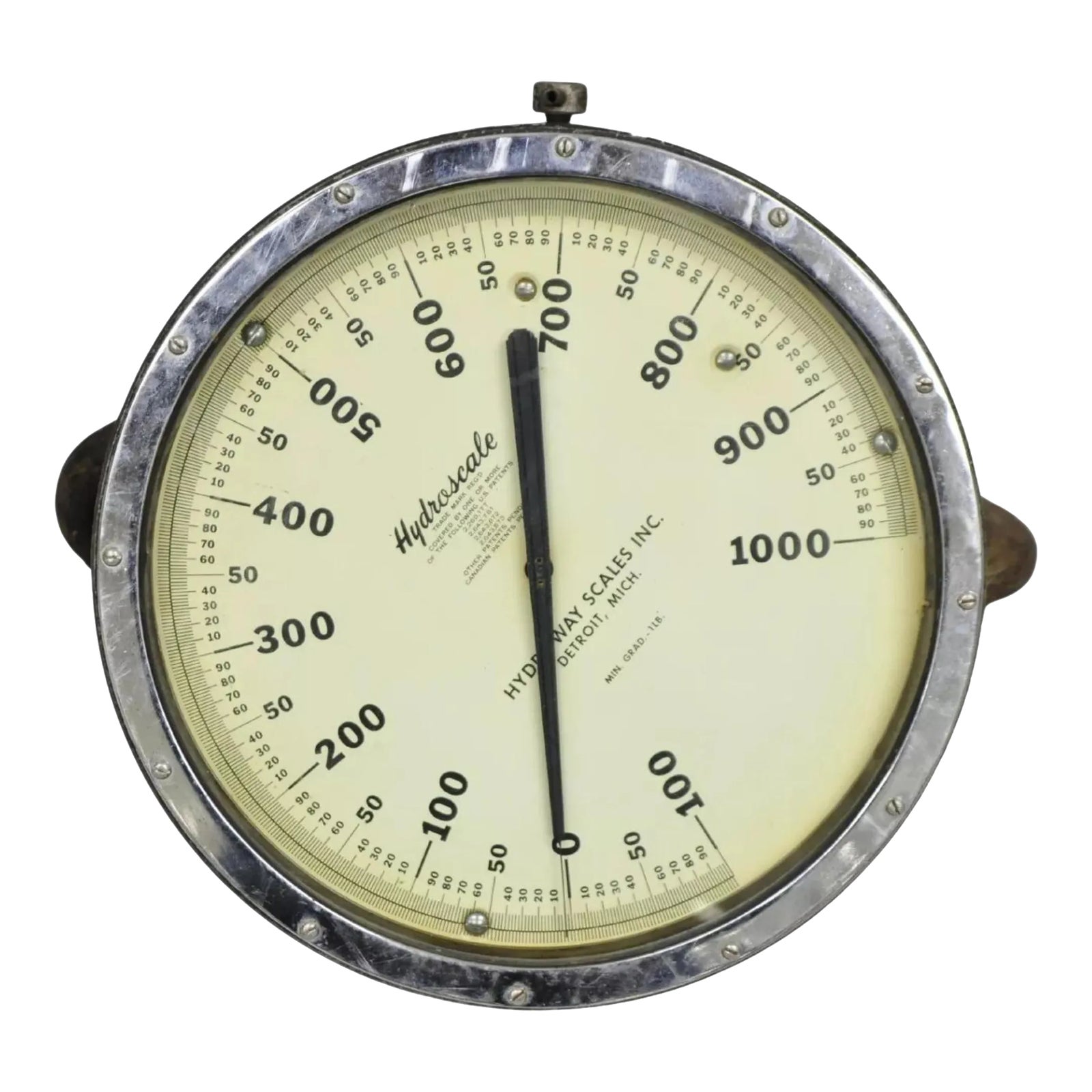 Vintage Hydroway Scales Inc, HydroScale 1000 Pound Crane Weigh Scale ...