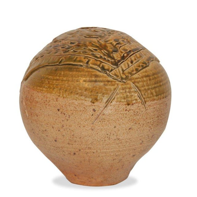 Vintage Salt Glazed Bulbous Pottery | Chairish