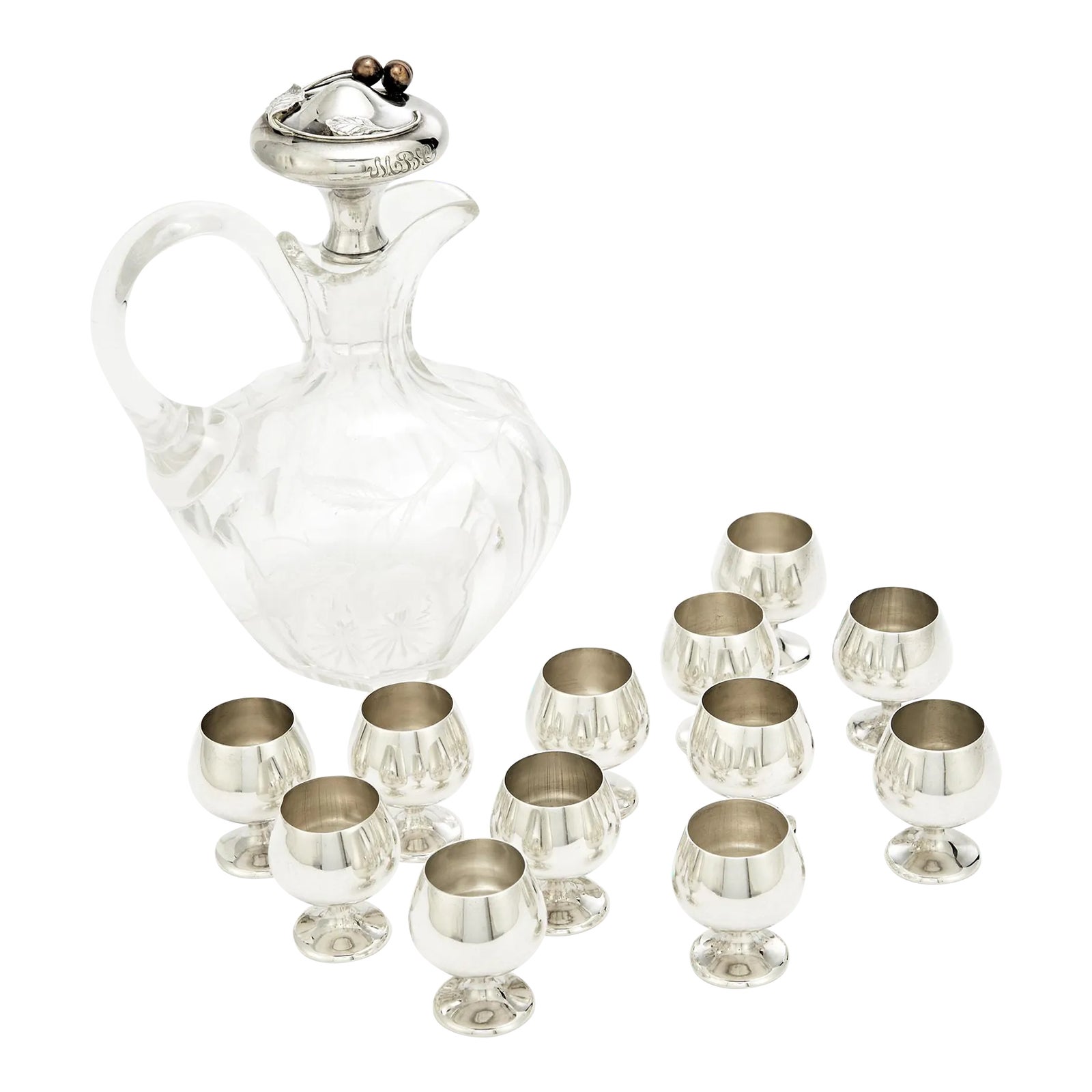 Mid 20th Century Sterling Silver Barware Service for 12 People | Chairish