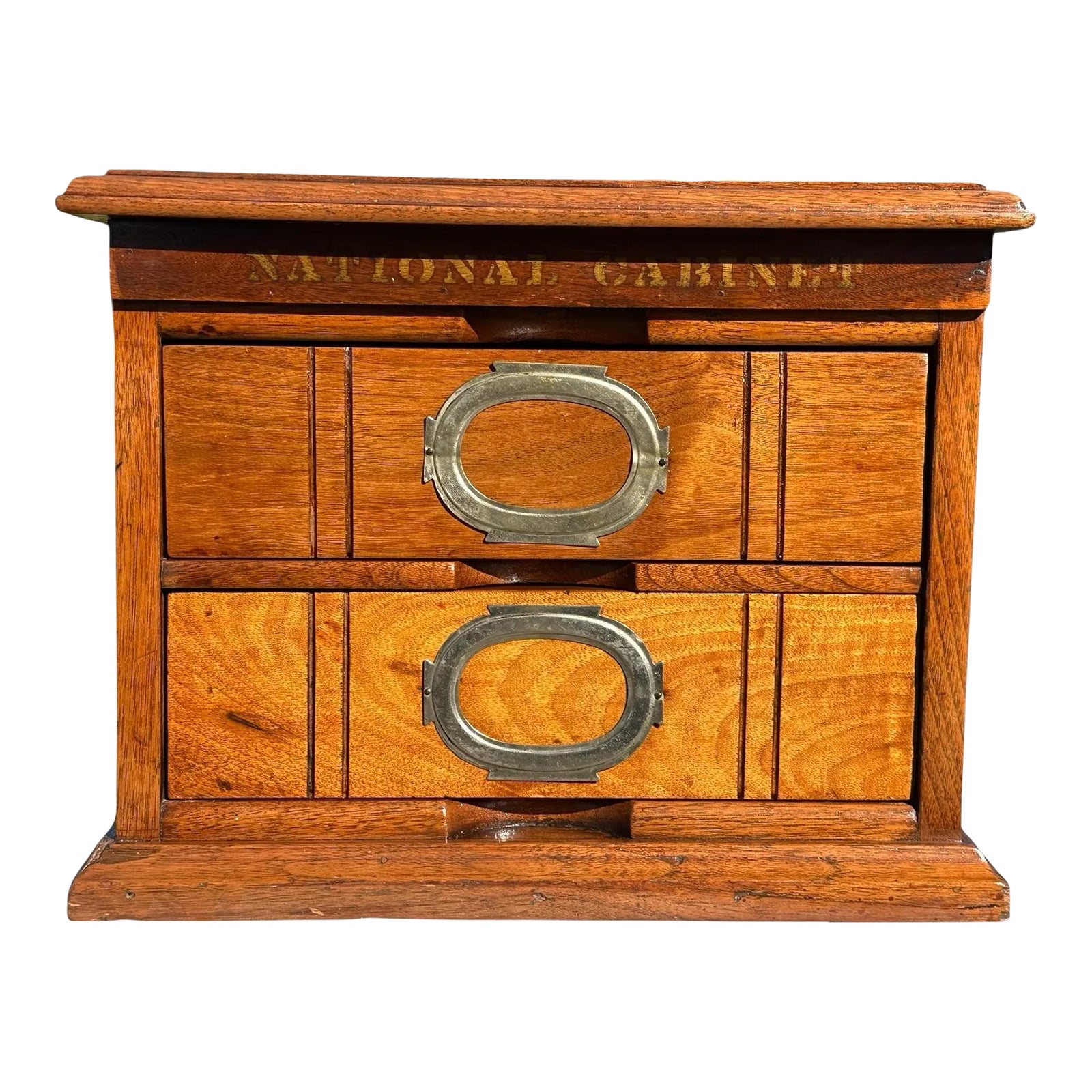 Antique Victorian Walnut Two Drawer Desktop Office File by National ...