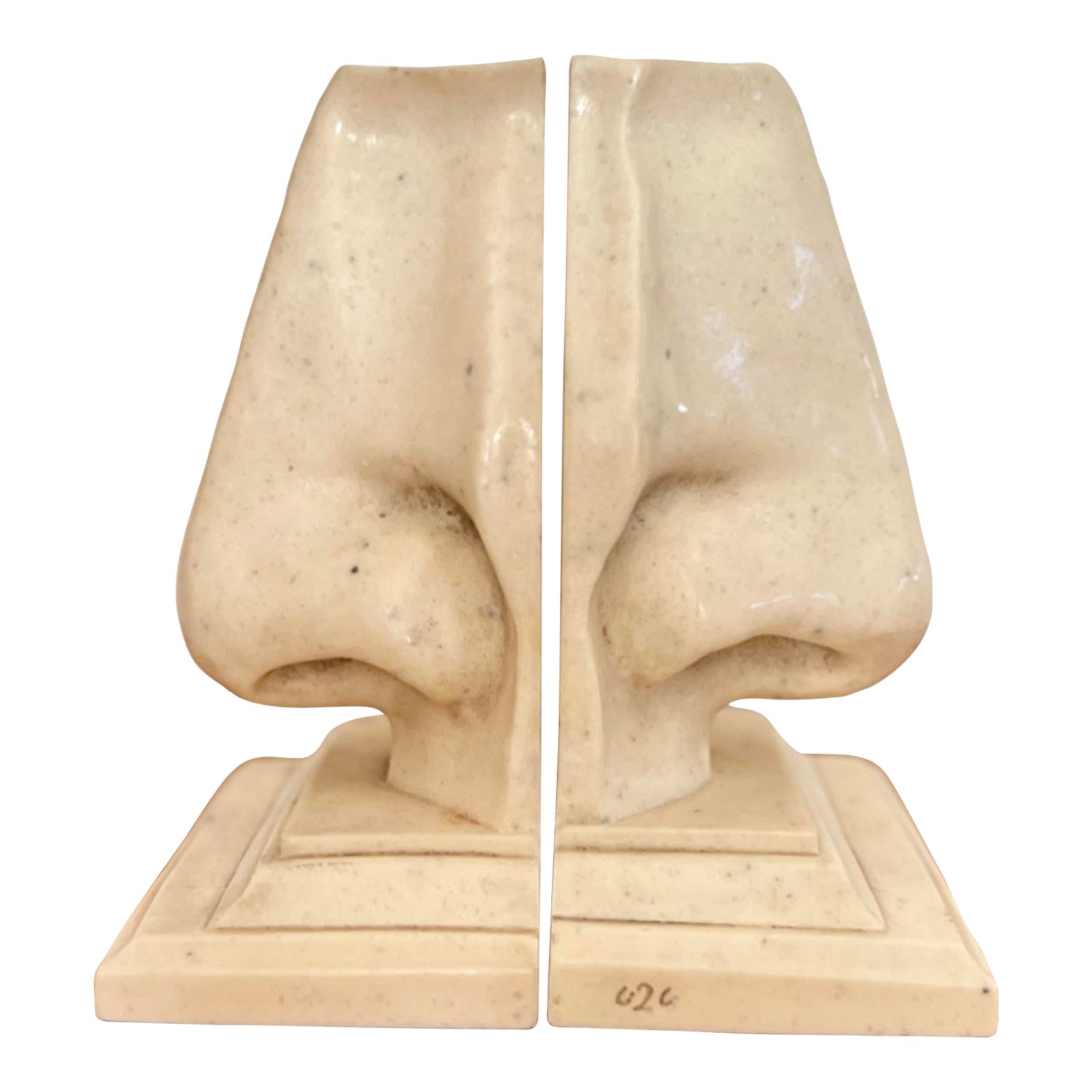 Vintage 1990s Pop Art Michael Angelo Nose Bookends by C2C Designs - a ...