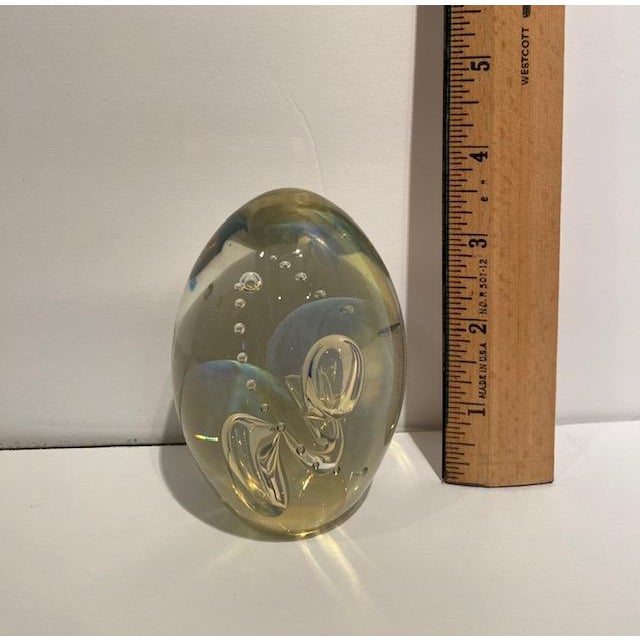 Robert Eickholt Art Glass Paperweight Signed and Dated 1984 | Chairish