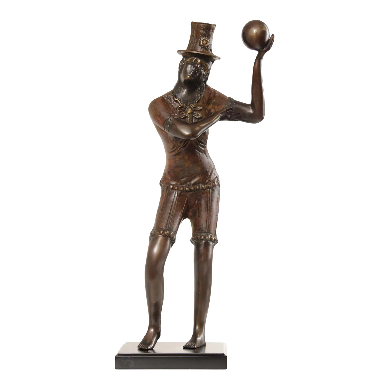 Late 20th Century Art Deco Style Figural Bronze Decorative Statue ...