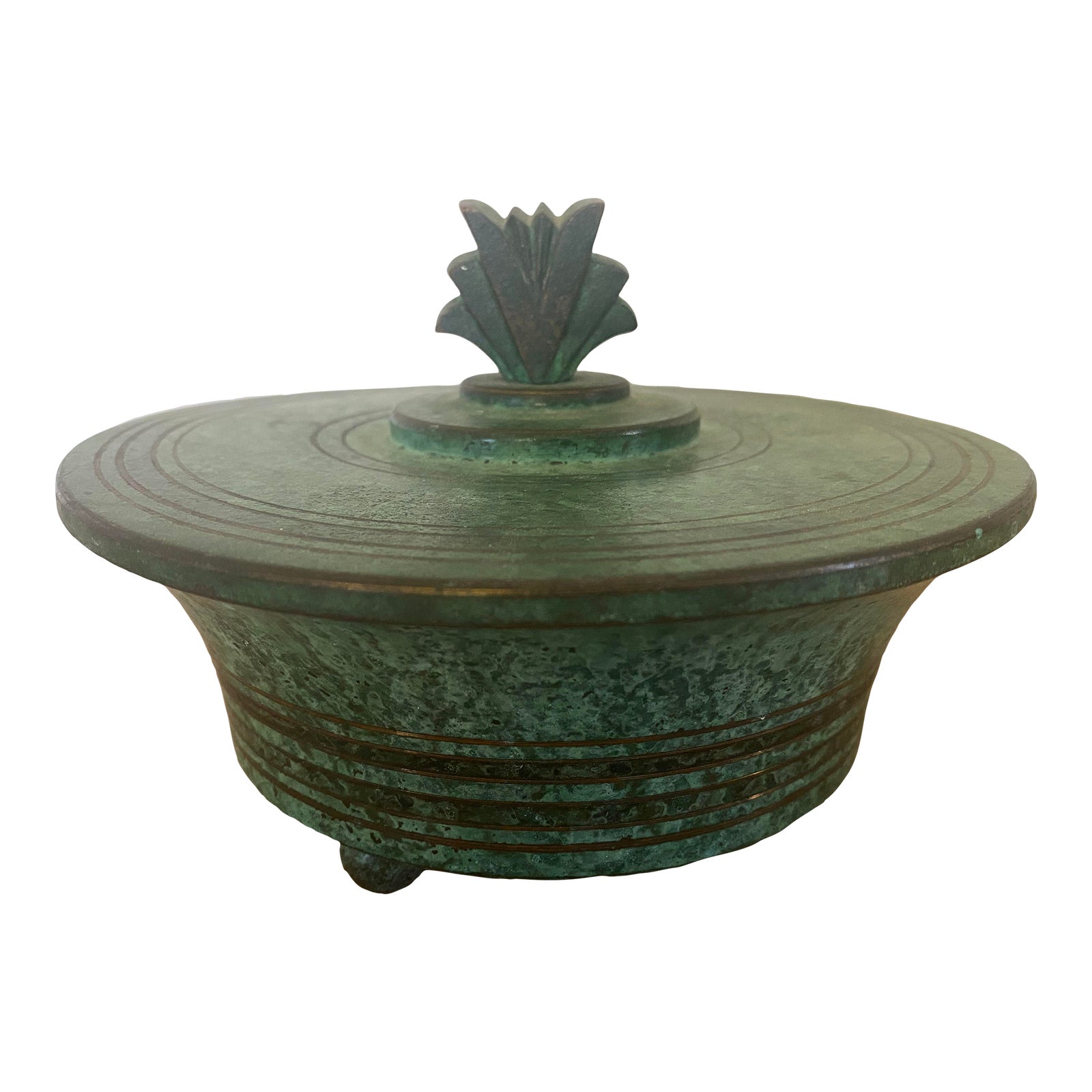 1920s Patinated Art Deco Bronze Box by Carl Sorenson | Chairish