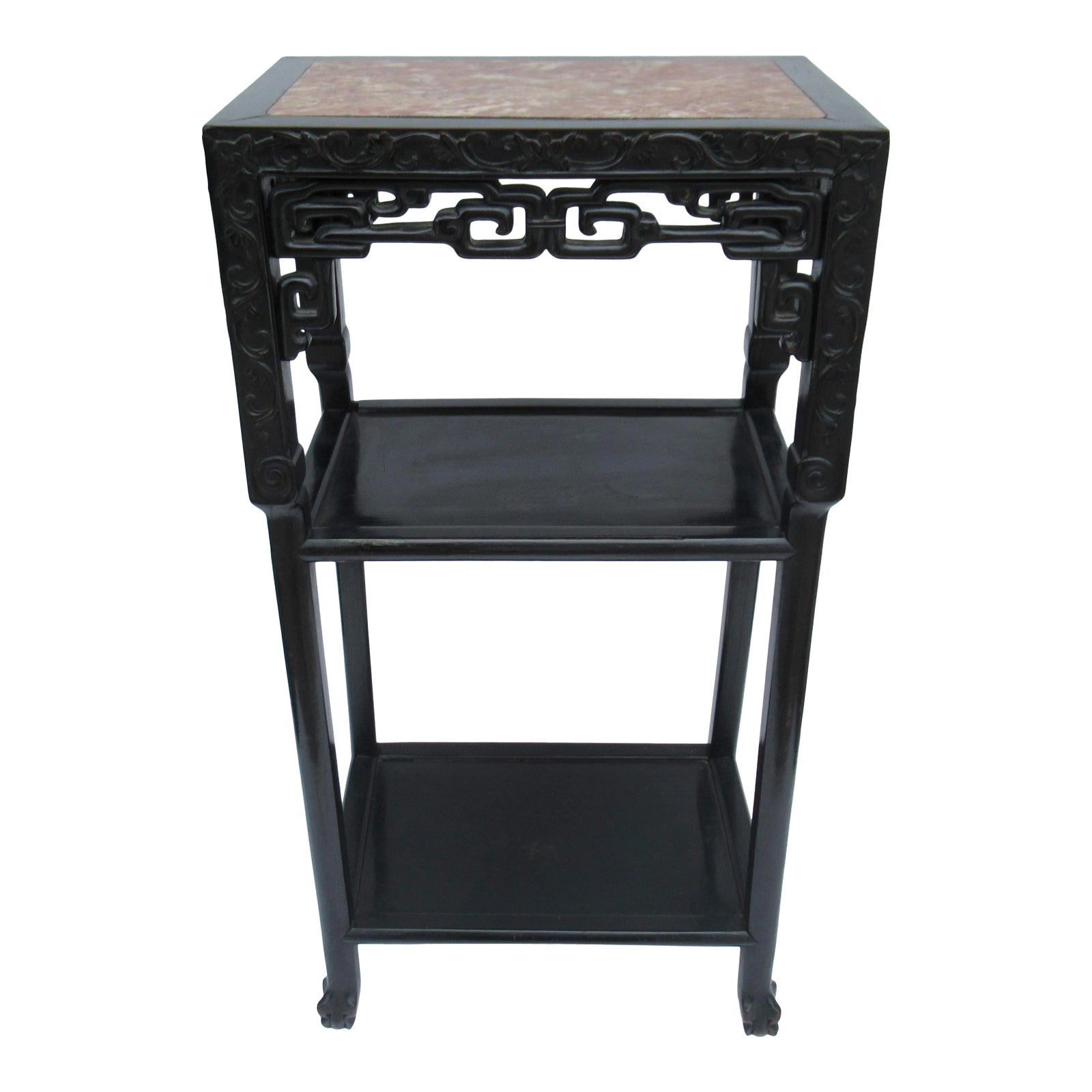 Late 19th C1890's-1920's Antique Asian Chinese Hand-Carved Rectangular ...