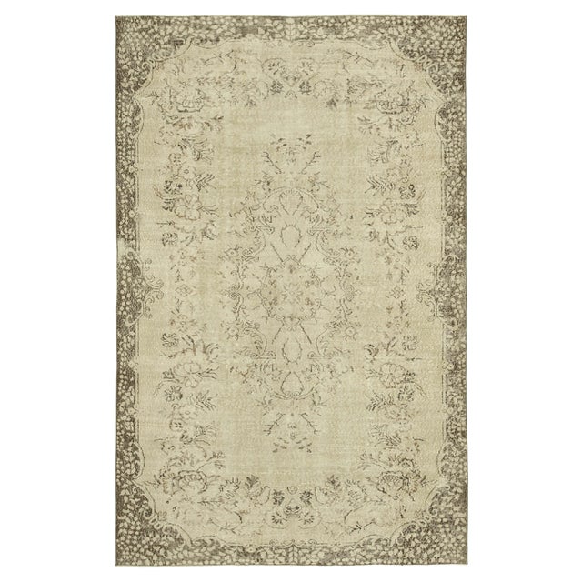 Vintage Turkish Beige Area Rug | Chairish