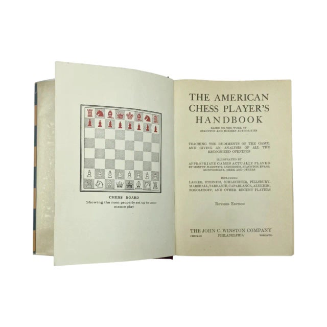 The American Chess Player's Handbook Hardcover Book 1928 | Chairish