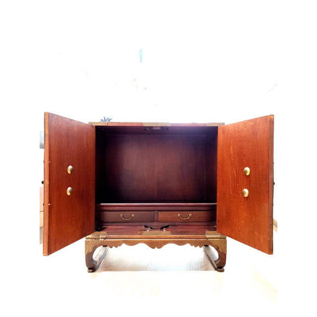 Vintage Korean Storage Bedside Chest | Chairish