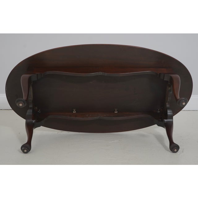 Stickley Oval Mahogany Coffee Cocktail Table | Chairish