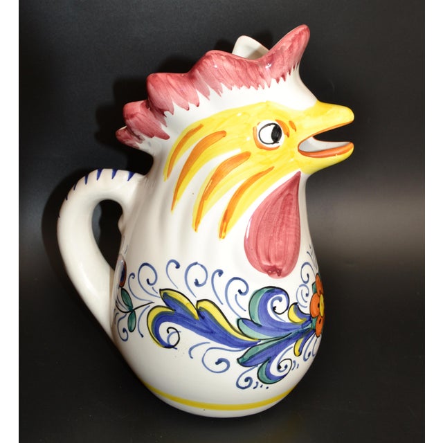 1990s Franco Mari Deruta Ceramics Italy Rooster Decanter Carafe Pitcher ...