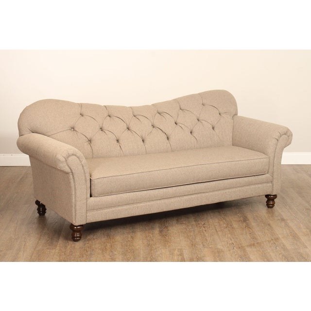 Hughes Furniture Modern English Traditional Tufted Sofa | Chairish