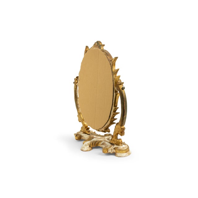 Italian Rococo Style Gilt Carved Dressing Table / Vanity Mirror | Chairish