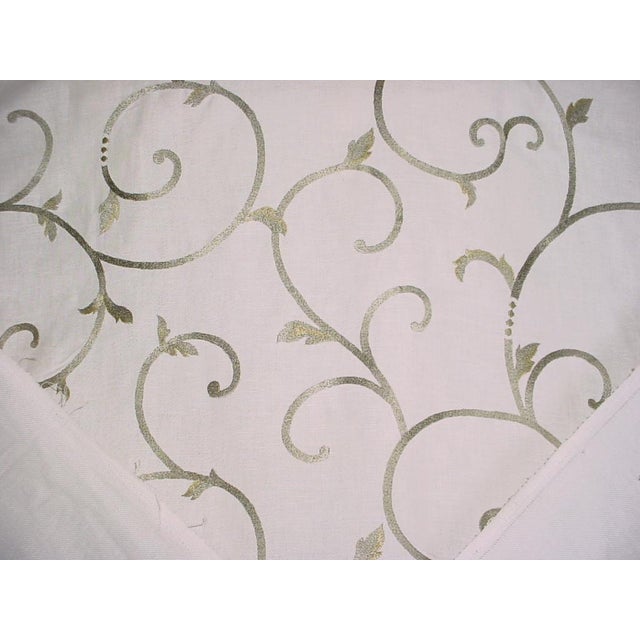 Kravet Couture Linen Scroll Embroidered Linen Upholstery Fabric - 10-1/ ...