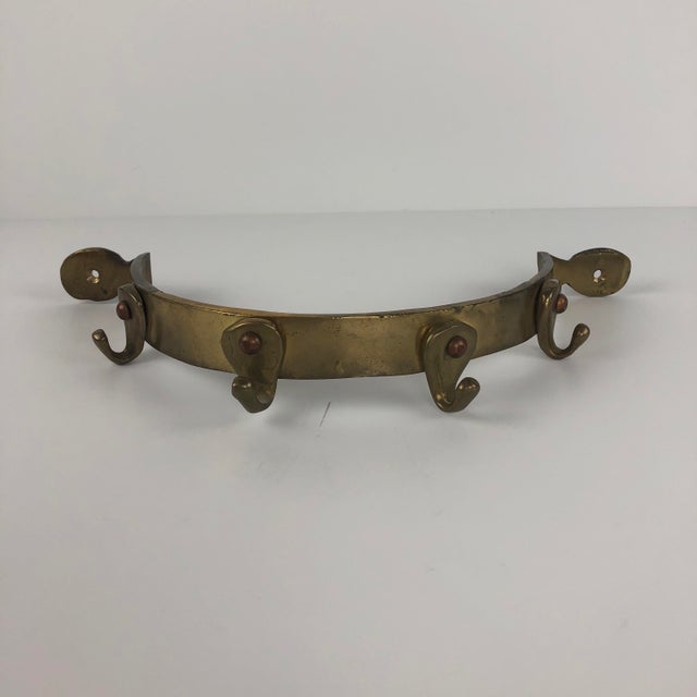 Vintage Mid Century Curved Brass Pot Rack Chairish