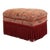 Early 20th Century Vintage Upholstered Storage Stool with Fringe | Chairish