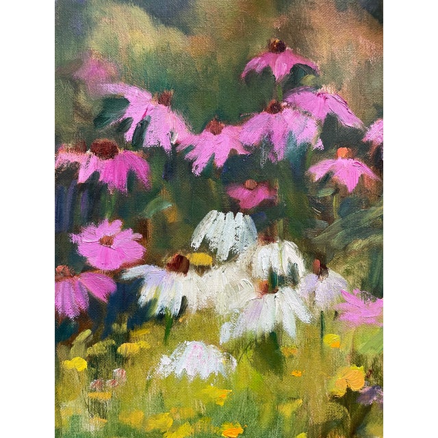 Original Impressionist Style Acrylic Flower Garden Painting - Unframed ...