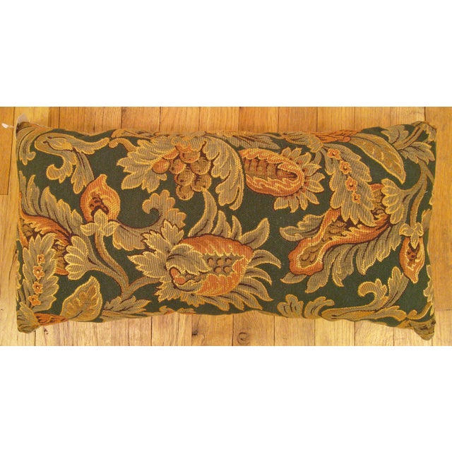 1910 Decorative Antique Jacquard Tapestry Pillow with Floral Elements ...