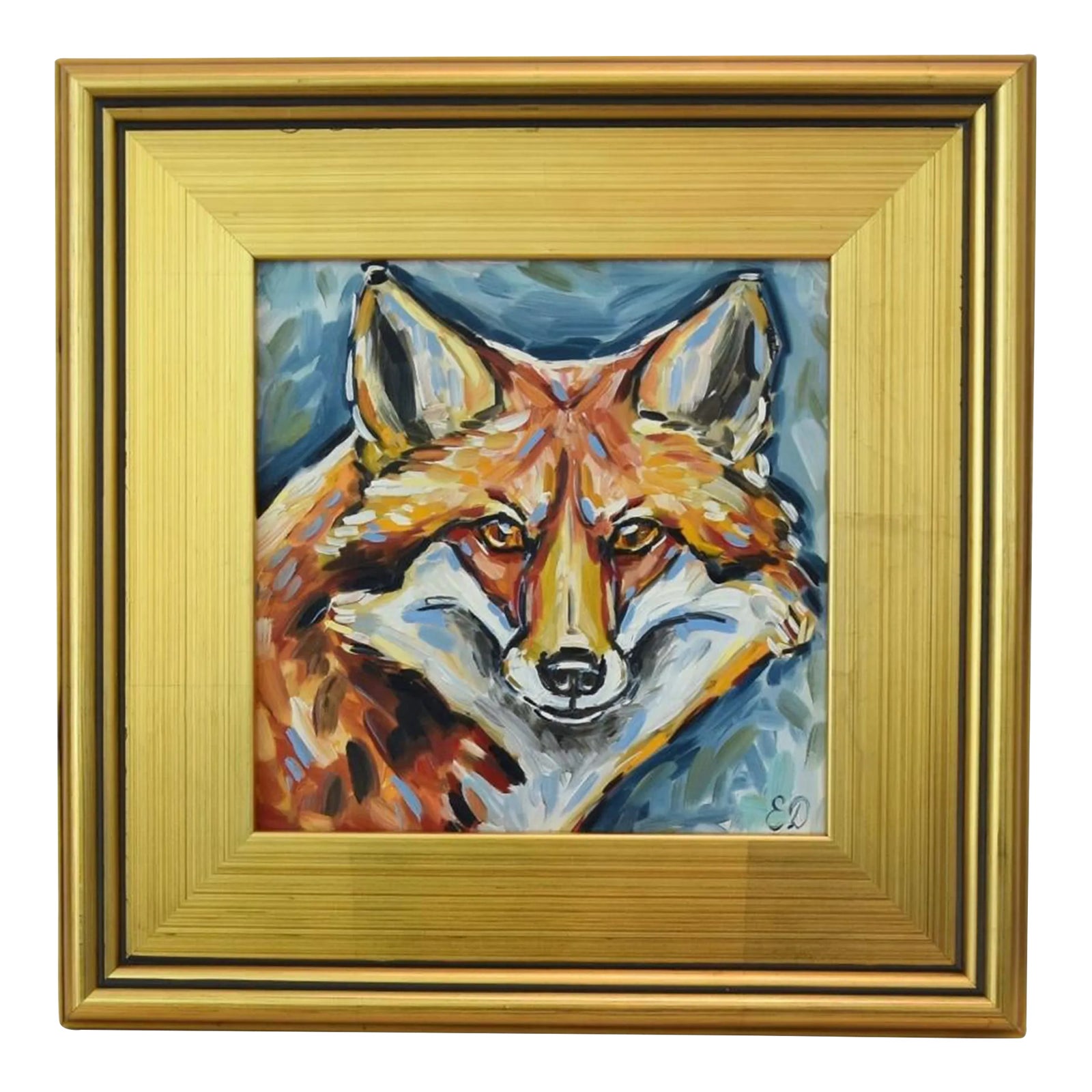 Impressionist Red Fox Animal Portrait Oil Painting Including the ...