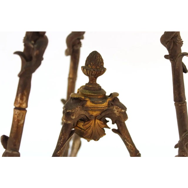 Pair of French Victorian Pastry Holders on Tripod Bronze Bases and Val ...