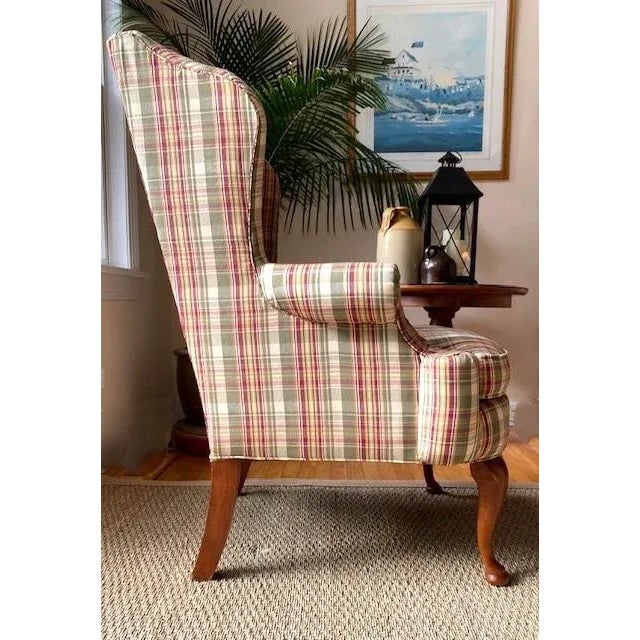 Timeless Plaid Wingback Chairs, a Pair | Chairish
