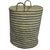 Moroccan Grey Straw Hamper | Chairish