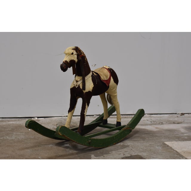Early 1900's Wooden Rocking Horse | Chairish