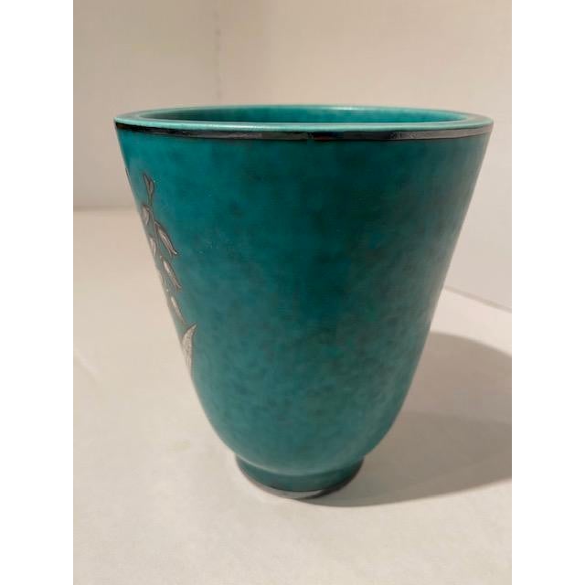 Mid 20th Century Art Deco Argenta Vase by William Kage in Stoneware and ...