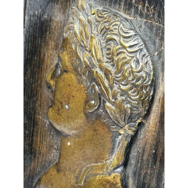 French 19th Century Napoleon Wearing Laurel Wreath Crown Wall Sculpture ...
